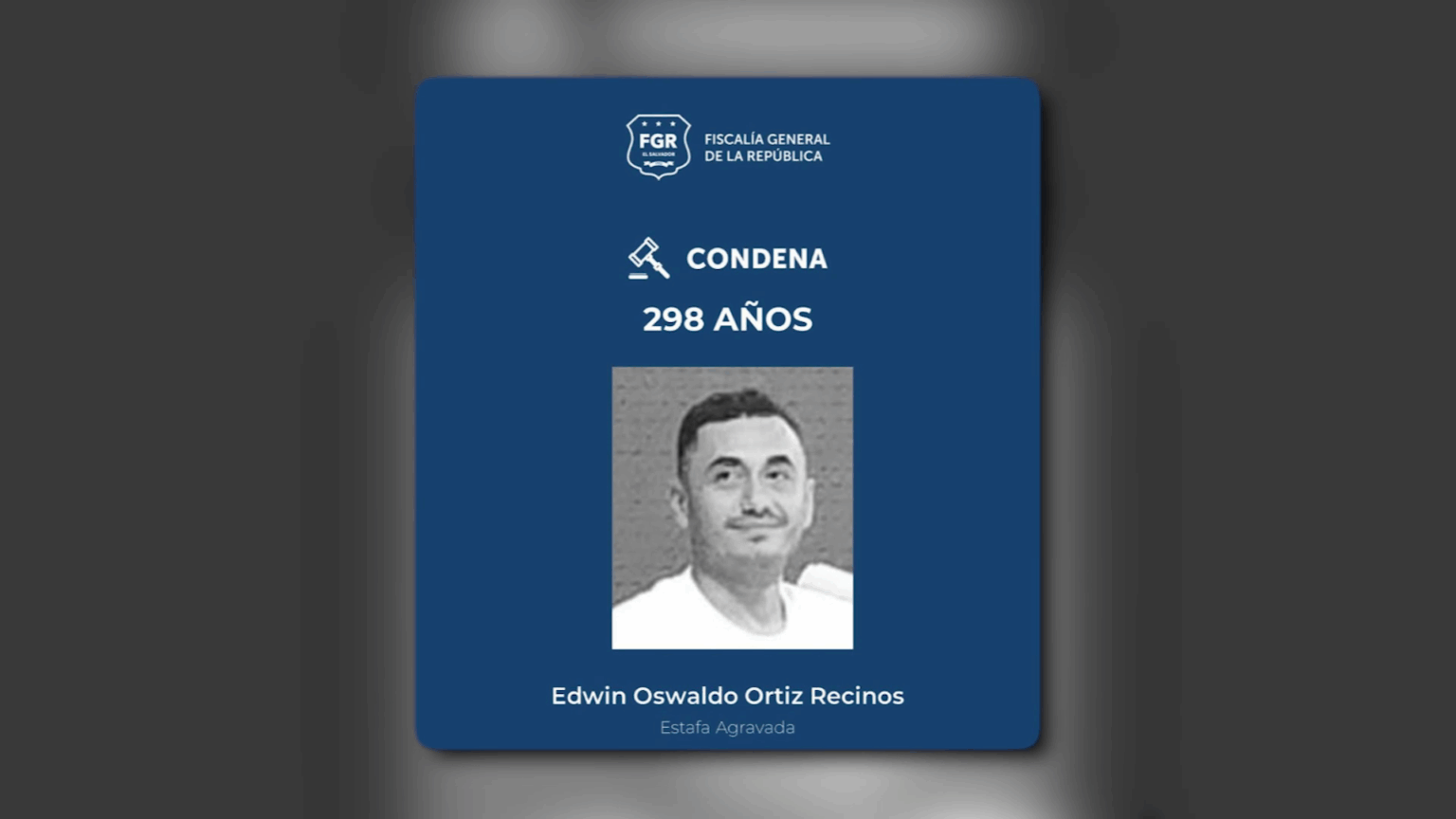 Condenado a 298 años por estafa - Canal 12 de El Salvador